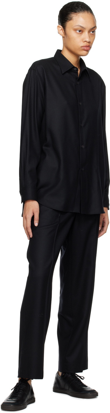 AURALEE Black Super Light Shirt Auralee