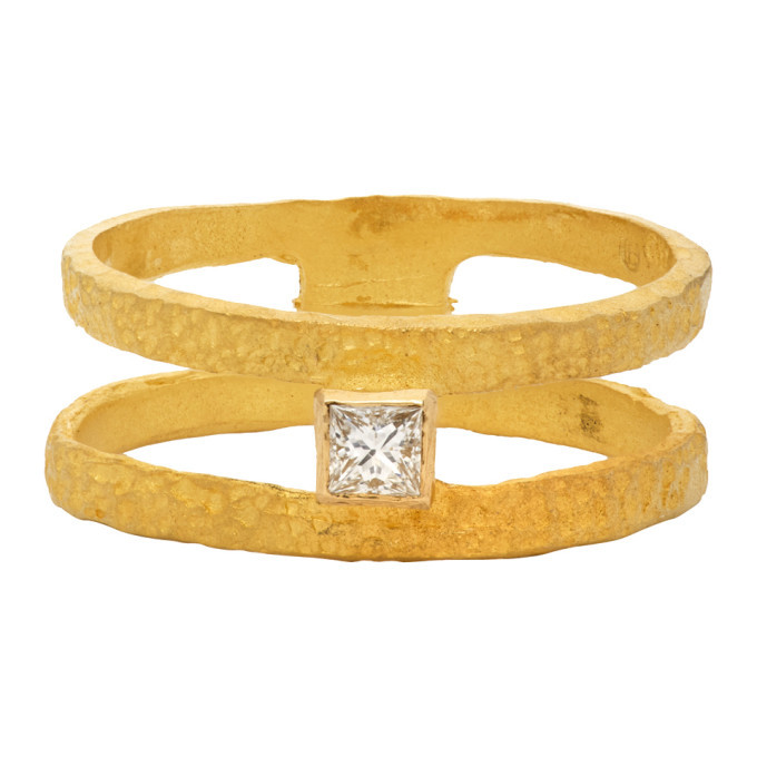 ELHANATI Gold VVS Diamond Roxy Graphic Ring Elhanati