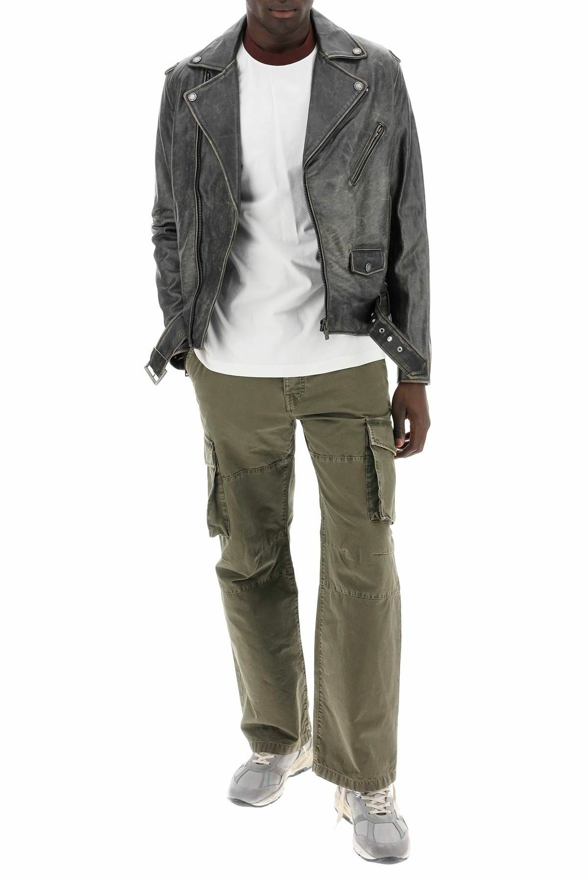 GOLDEN GOOSE cargo canvas pants for men Green Golden Goose Deluxe Brand