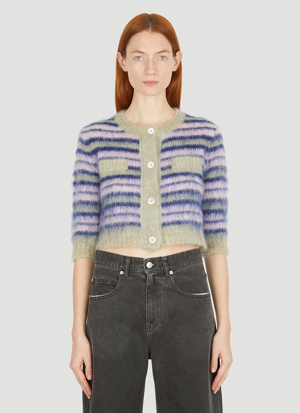 Marni Azalea Striped Cardigan Marni