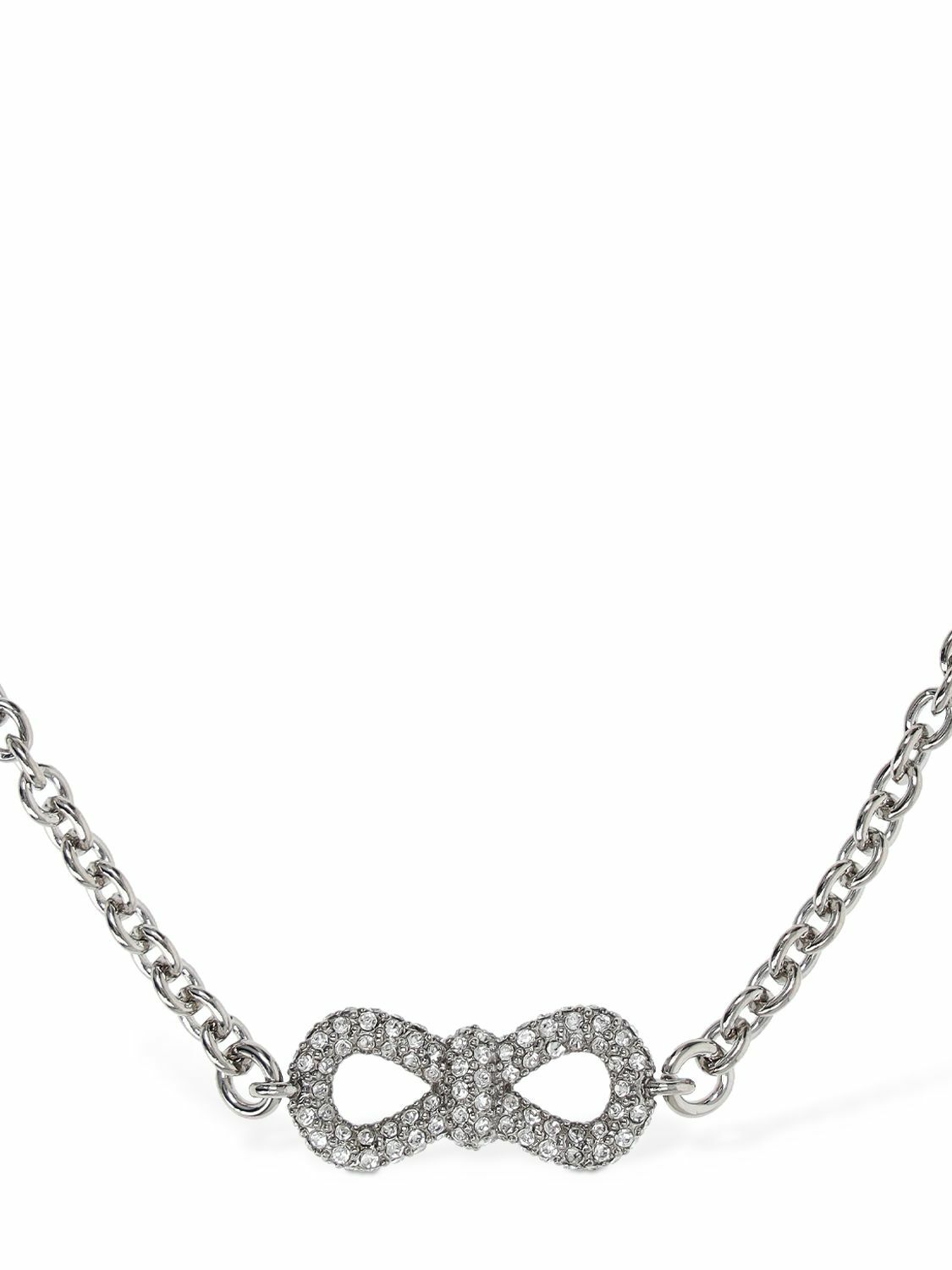 MACH & MACH - Double Crystal Bow Collar Necklace MACH & MACH