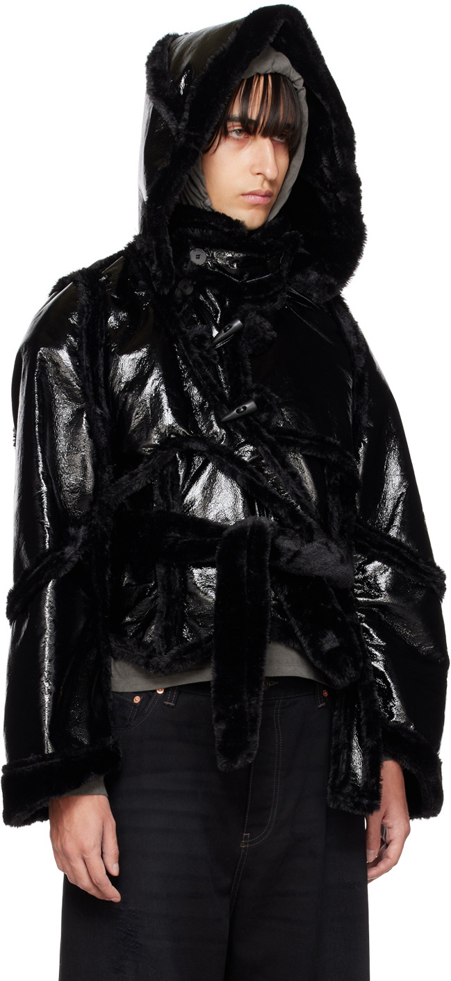 Ottolinger Black Wrap Faux-Shearling Coat Ottolinger