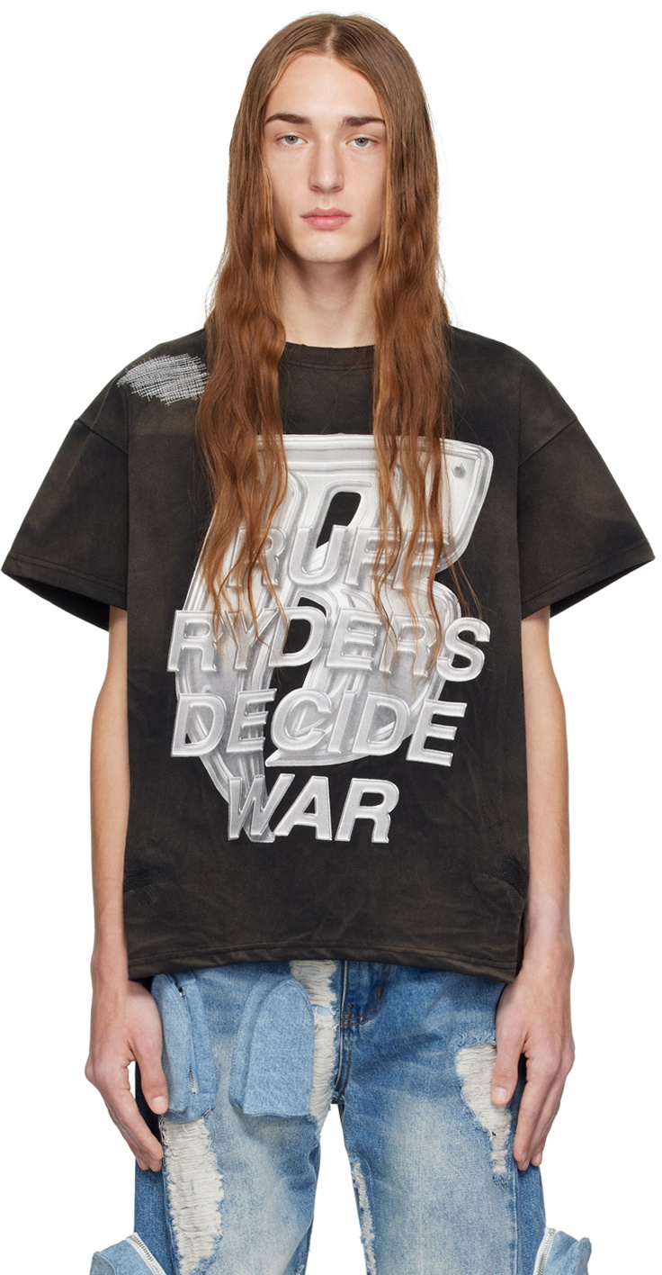 Who Decides War Black Ruff Ryders Edition T-Shirt WHO DECIDES WAR by Ev ...