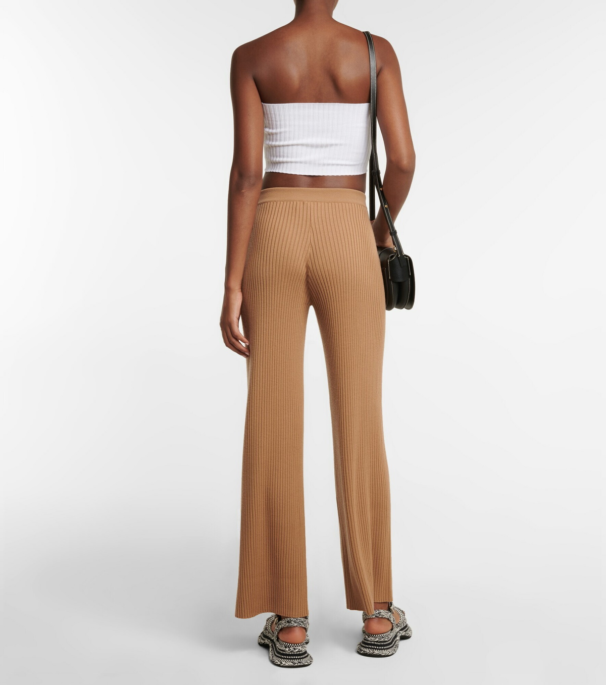 Chloe - Wool and cashmere ribbed-knit pants Chloe