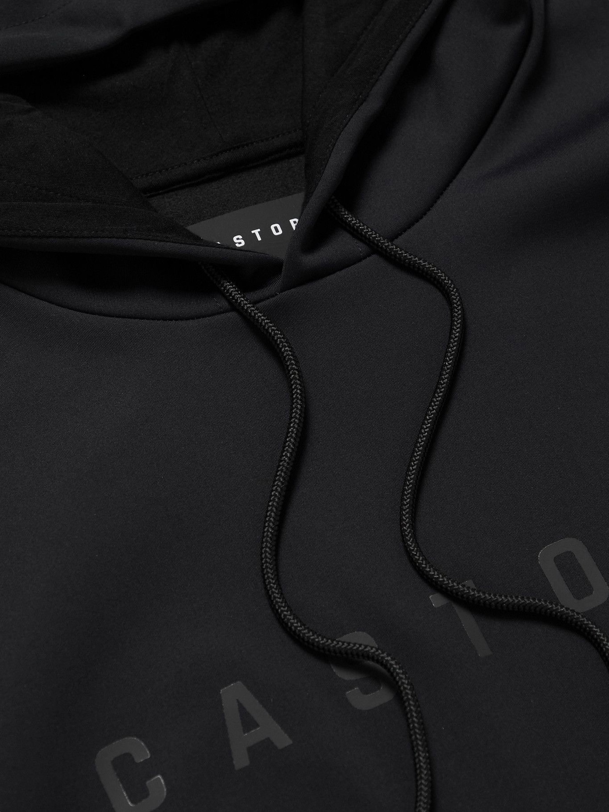 CASTORE - Garcia Logo-Print Stretch-Jersey Hoodie - Black CASTORE