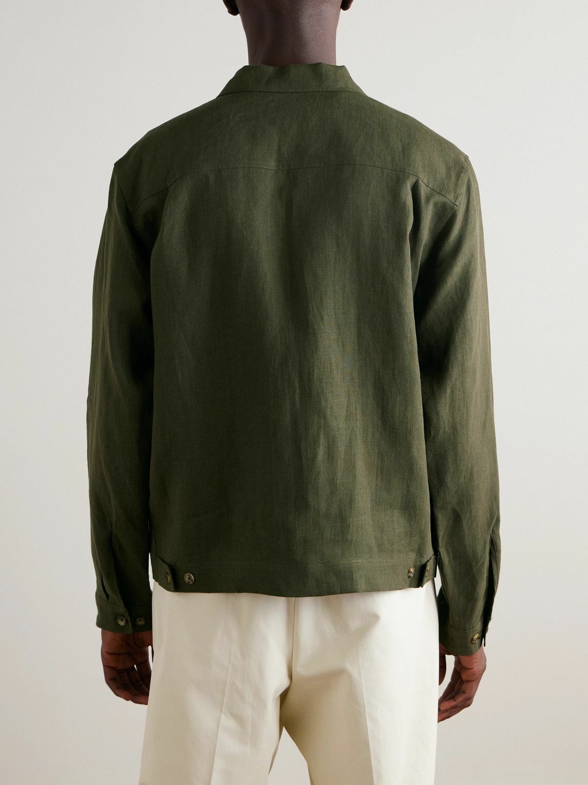 Kingsman - Valstar Linen Shirt Jacket - Green Kingsman