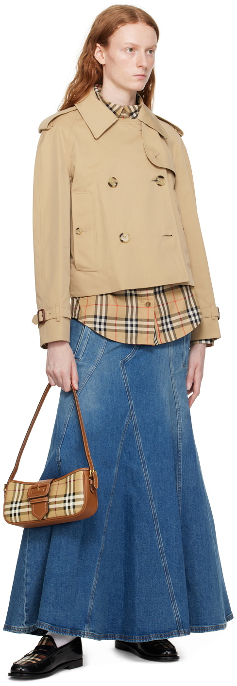 Burberry Beige & Brown Sling Bag Burberry