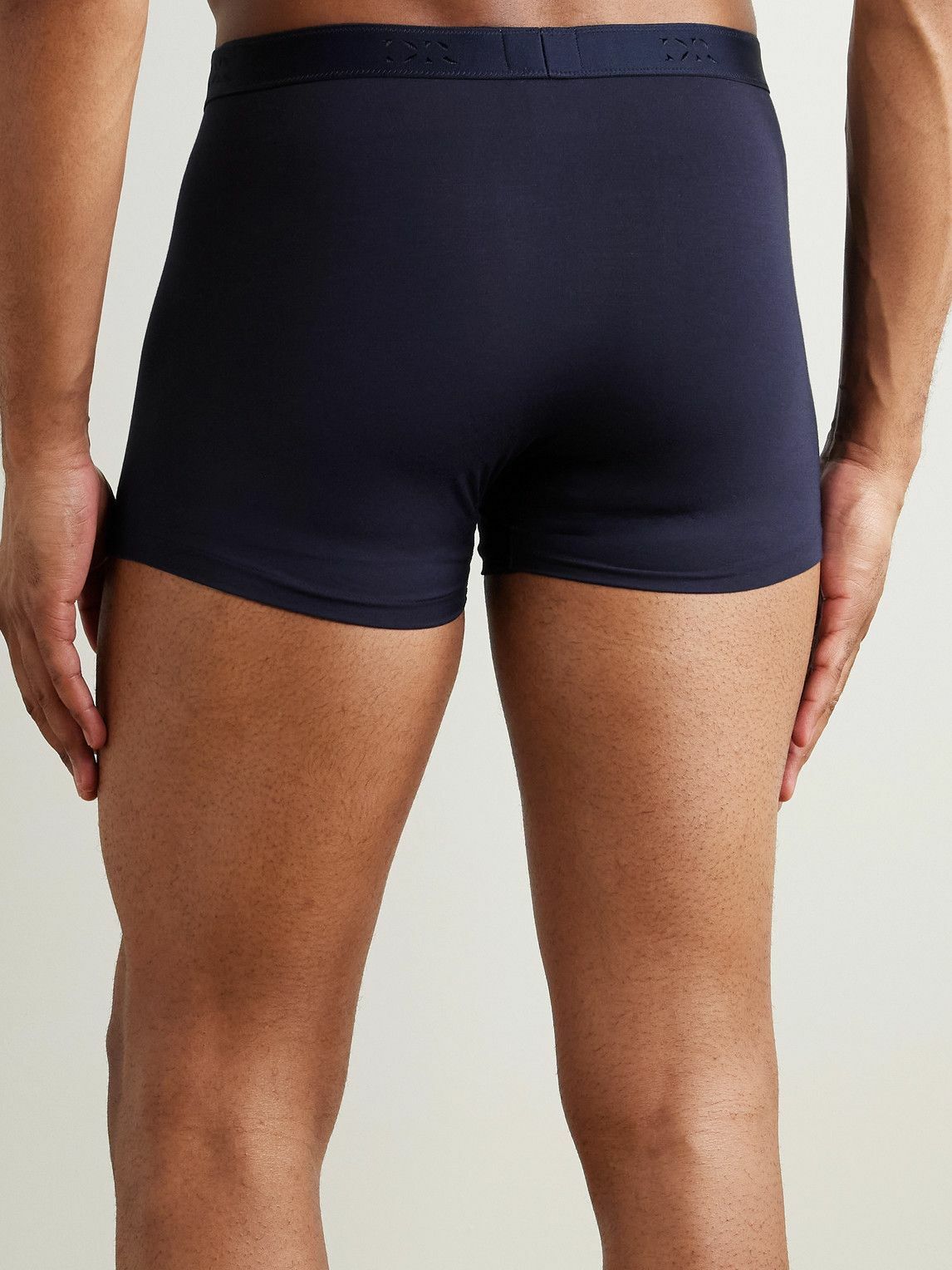 Derek Rose - Alex 1 Stretch-Micro Modal Boxer Briefs - Blue Derek Rose