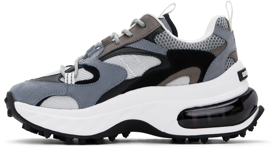Dsquared2 Gray & Blue Bubble Sneakers Dsquared2