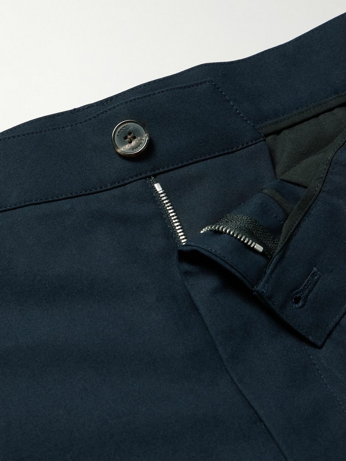 FRAME - Straight-Leg Cotton-Twill Chinos - Blue Frame Denim