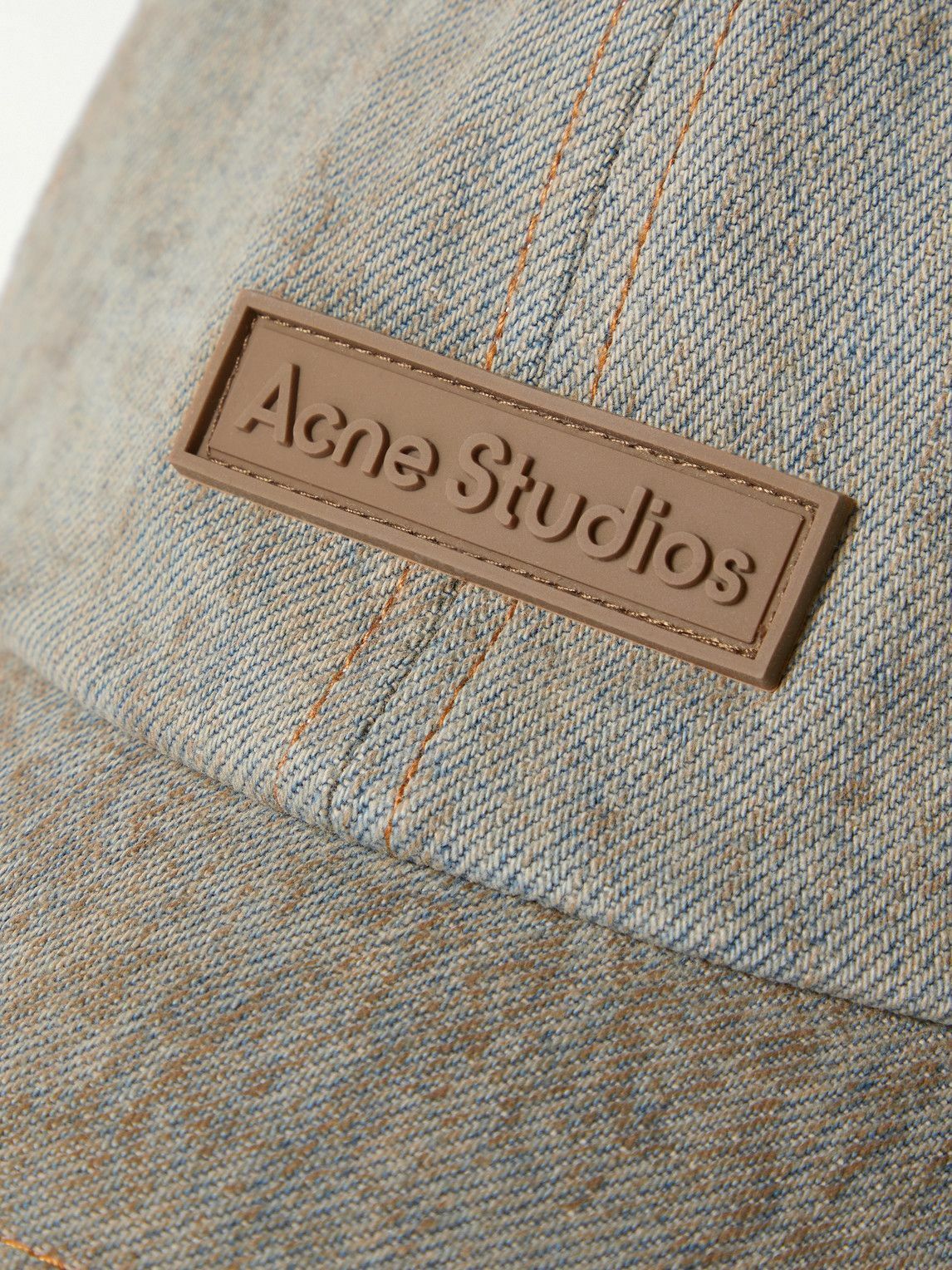 Acne Studios - Carily Logo-Appliquéd Distressed Denim Baseball Cap Acne ...