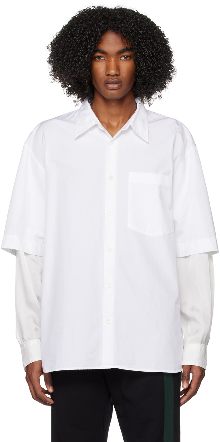 Dries Van Noten White Double Sleeve Shirt Dries Van Noten