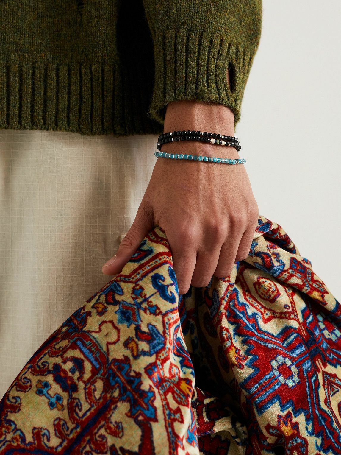 Mikia - Silver Multi-Stone Bracelet - Blue Mikia