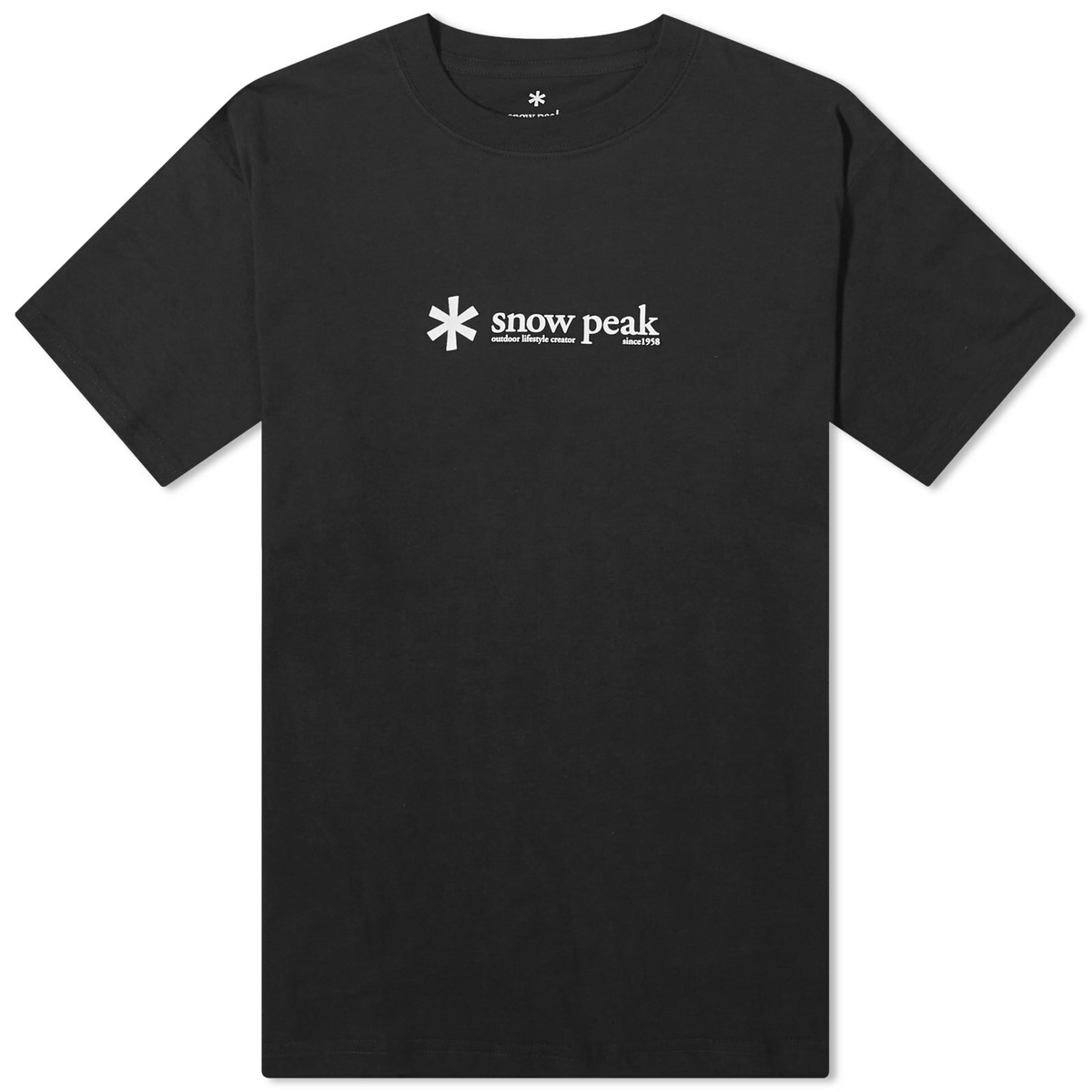 Snow Peak Men's Logo T-Shirt in Black Snow Peak