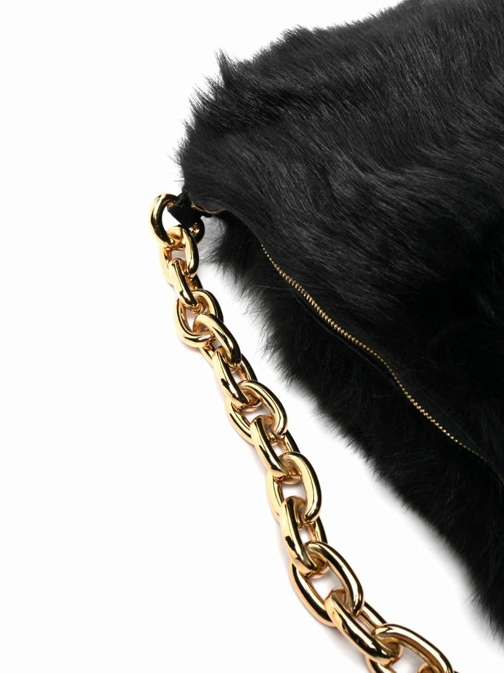 KHAITE Black The Clara Shearling Shoulder Bag Khaite