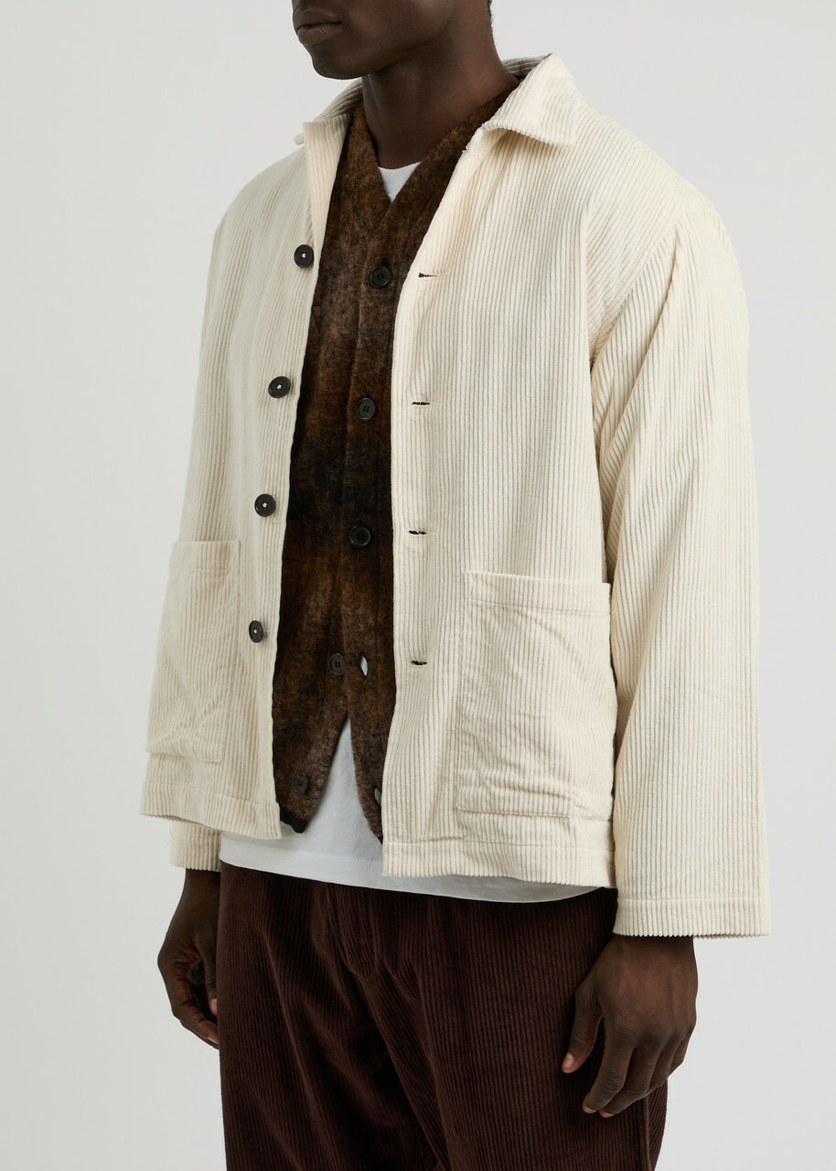 Universal Works Easy Corduroy Overshirt Cream Universal Works