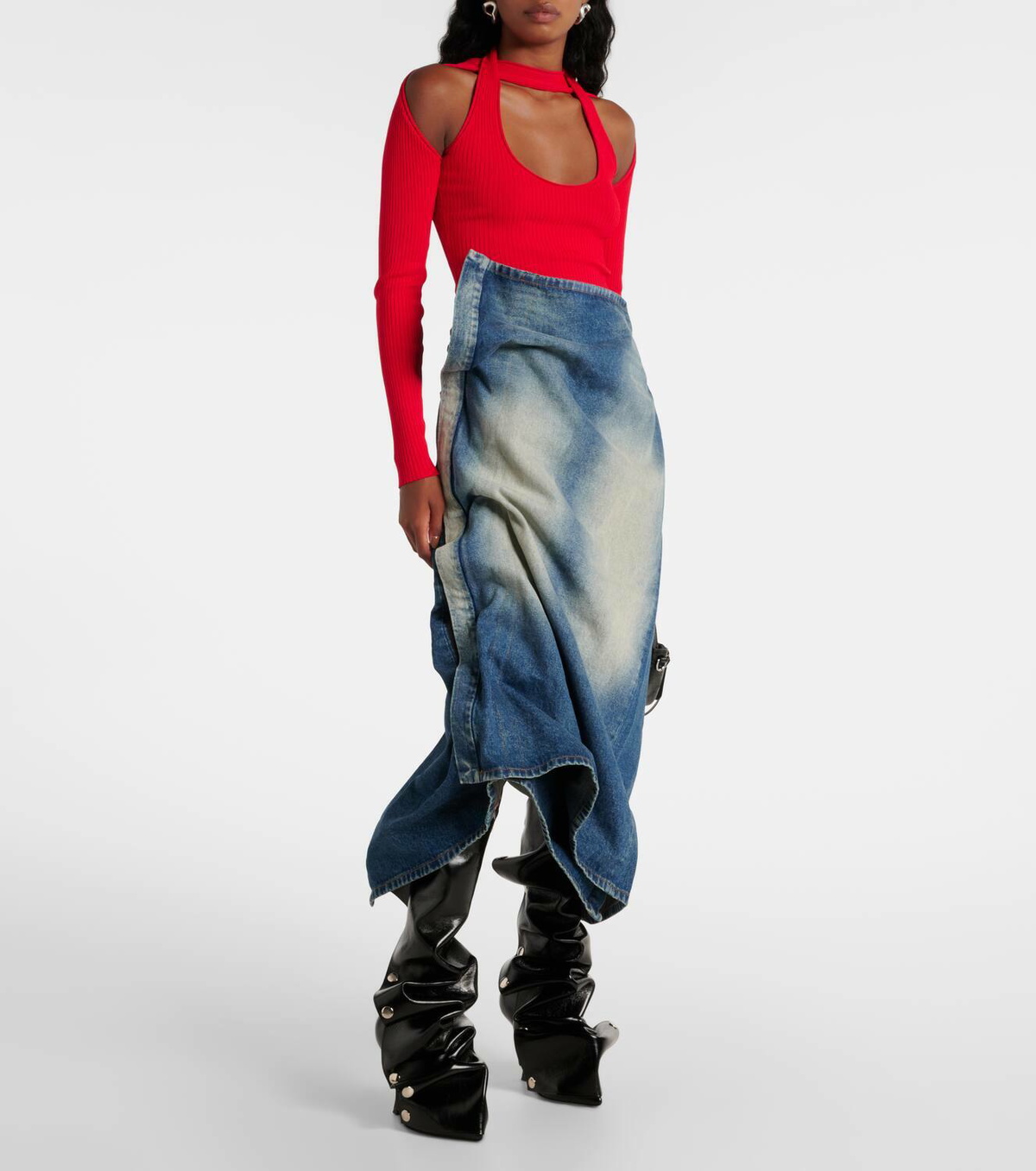 Y/Project Denim maxi skirt Y/Project