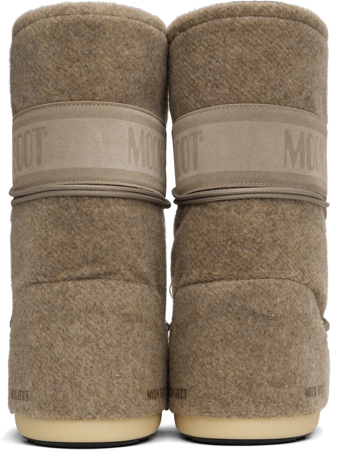 Moon Boot Beige Icon Felt Tall Boots Moon Boot