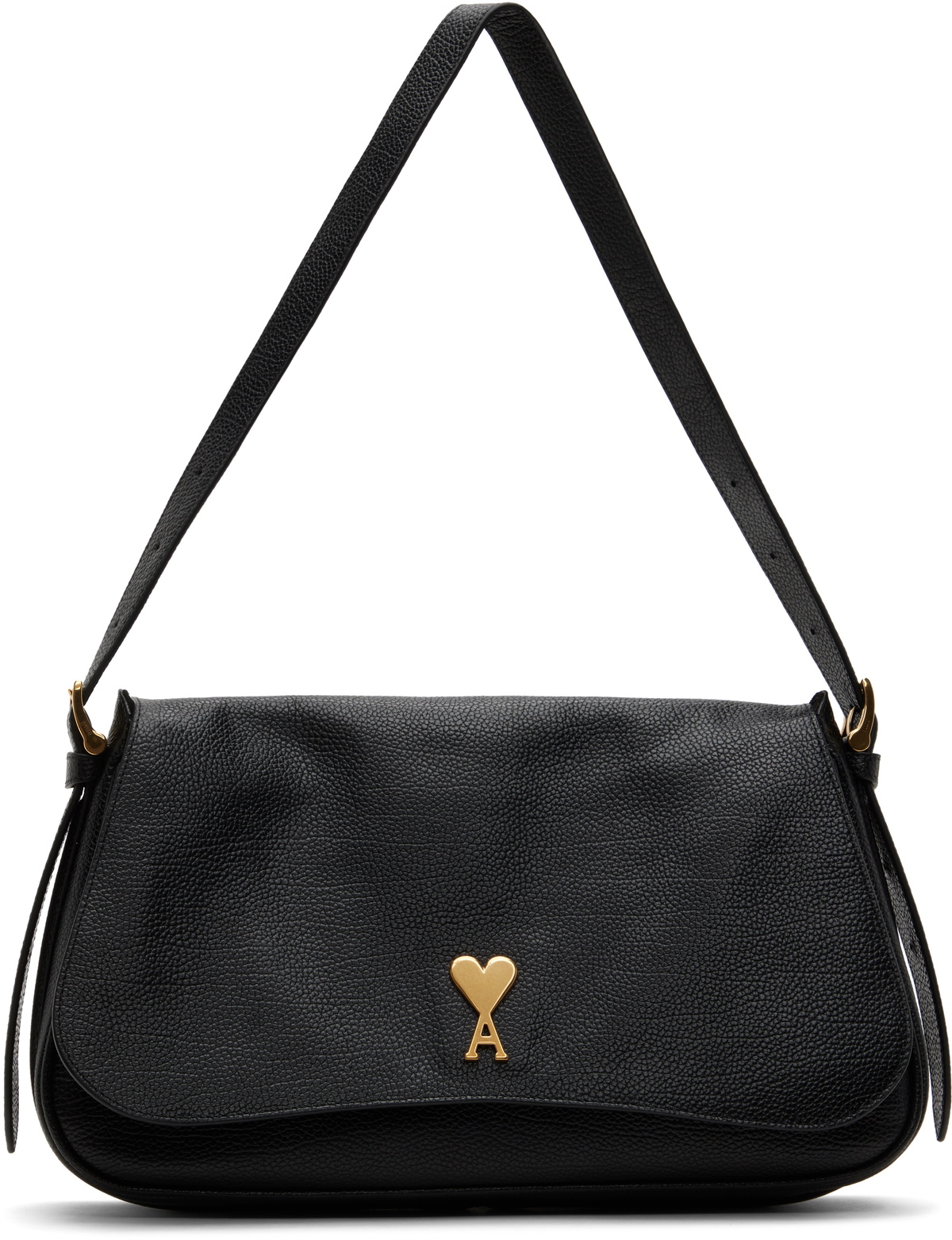 AMI Paris Black Paname Paname Shoulder Bag AMI