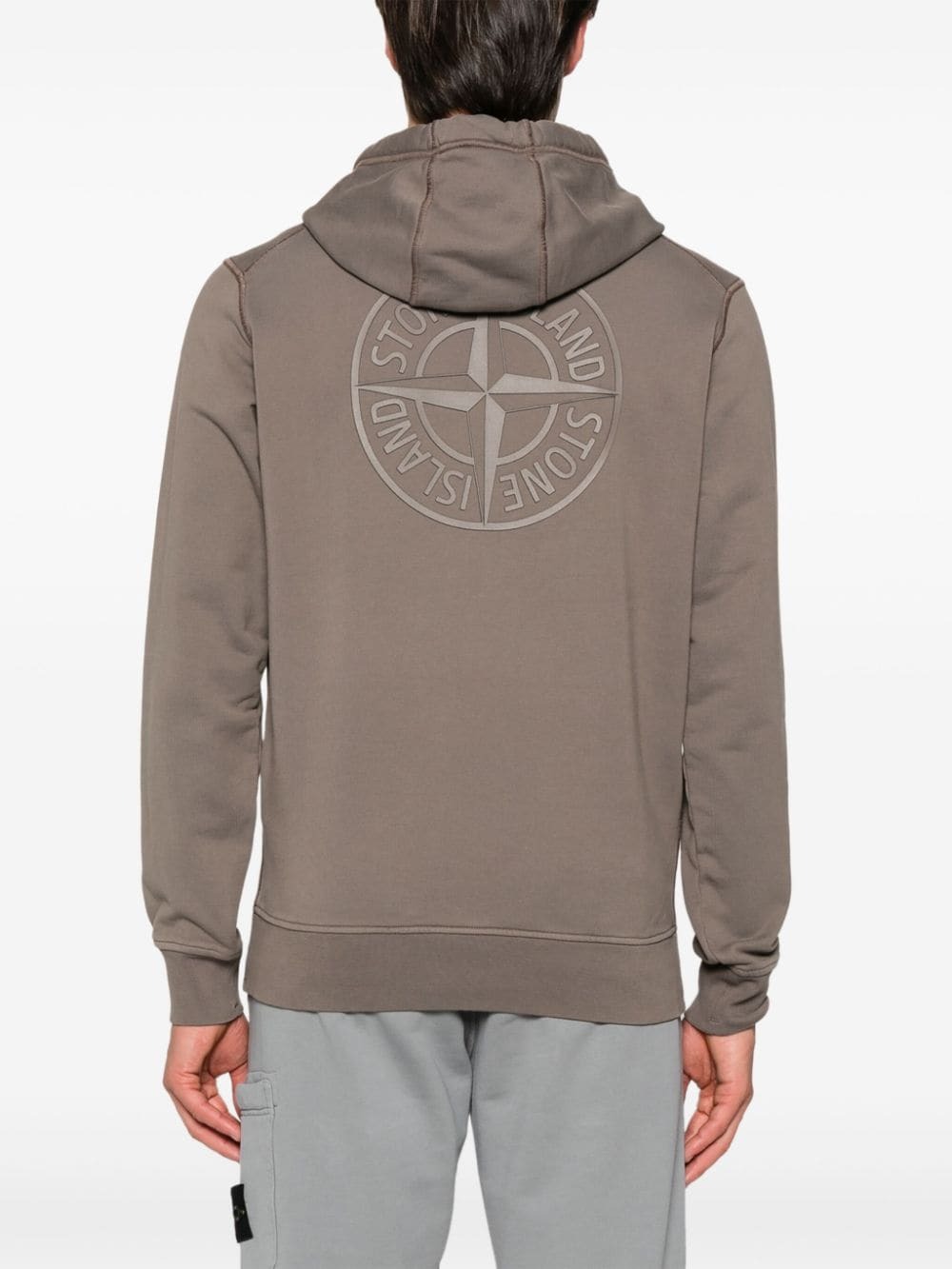STONE ISLAND - Logo Cotton Hoodie Stone Island