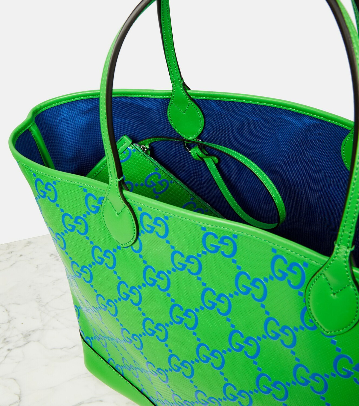 Gucci - Large GG-embossed leather tote Gucci