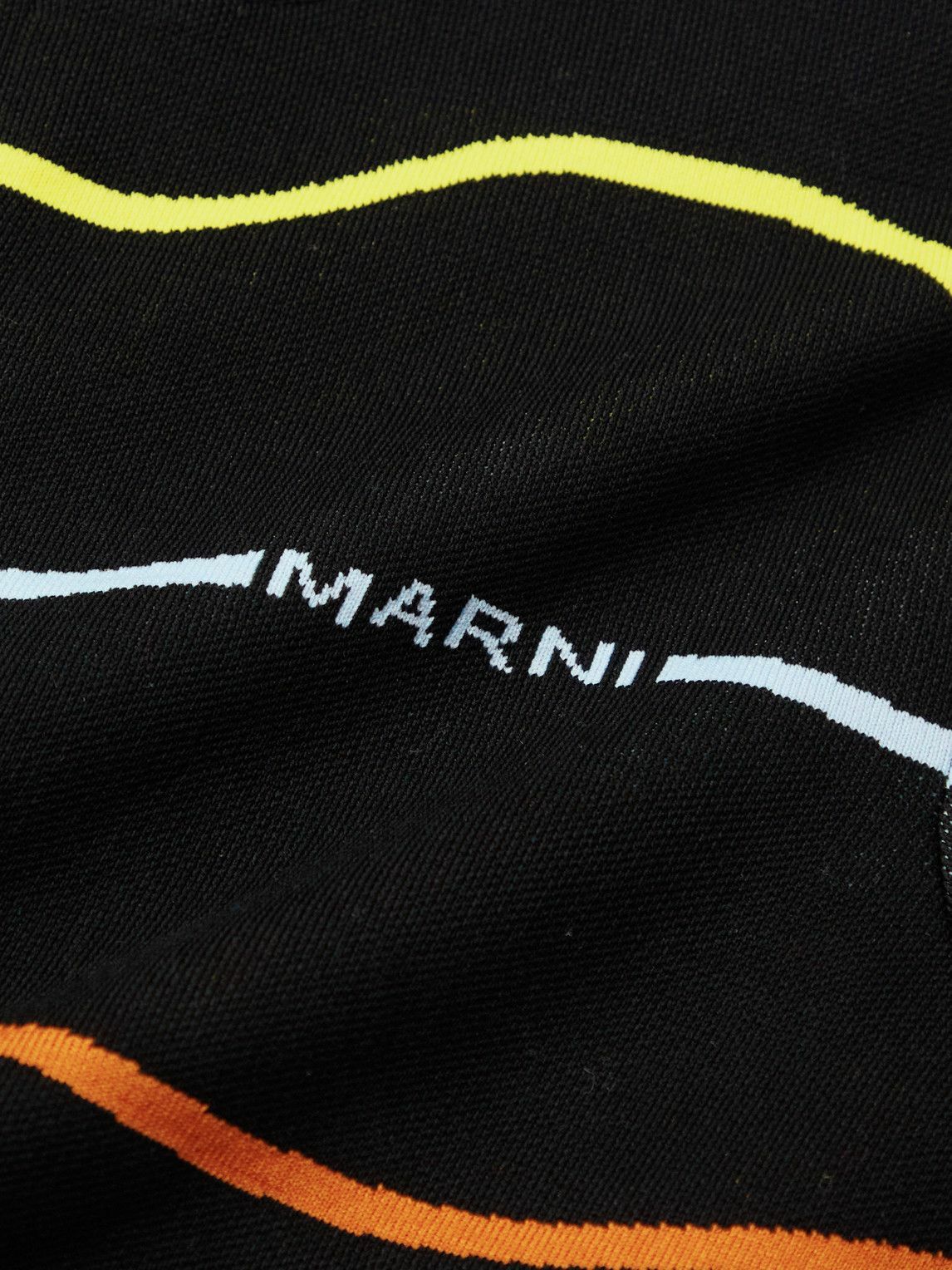 Marni - Logo-Jacquard Striped Cotton Blouson Jacket - Black Marni