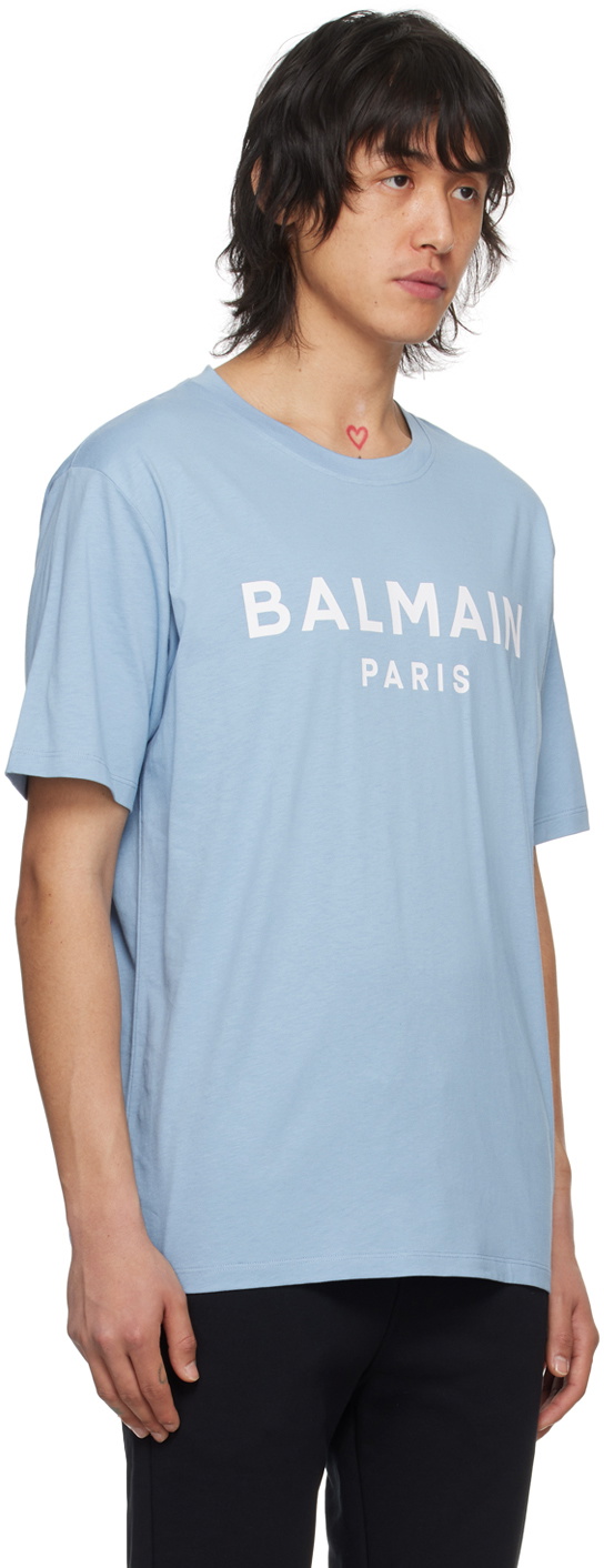 Balmain Blue Print T-Shirt Balmain