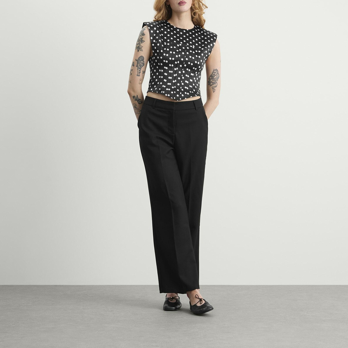 GANNI Women's Corset Top in Black GANNI