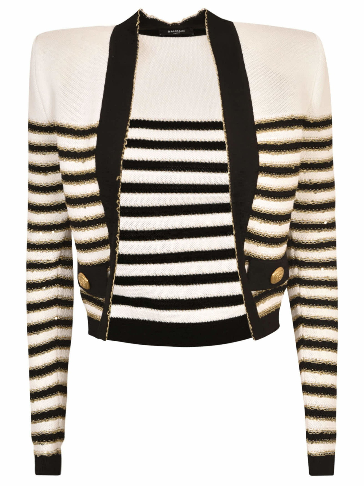 Balmain Stripe Detail Cardigan Balmain