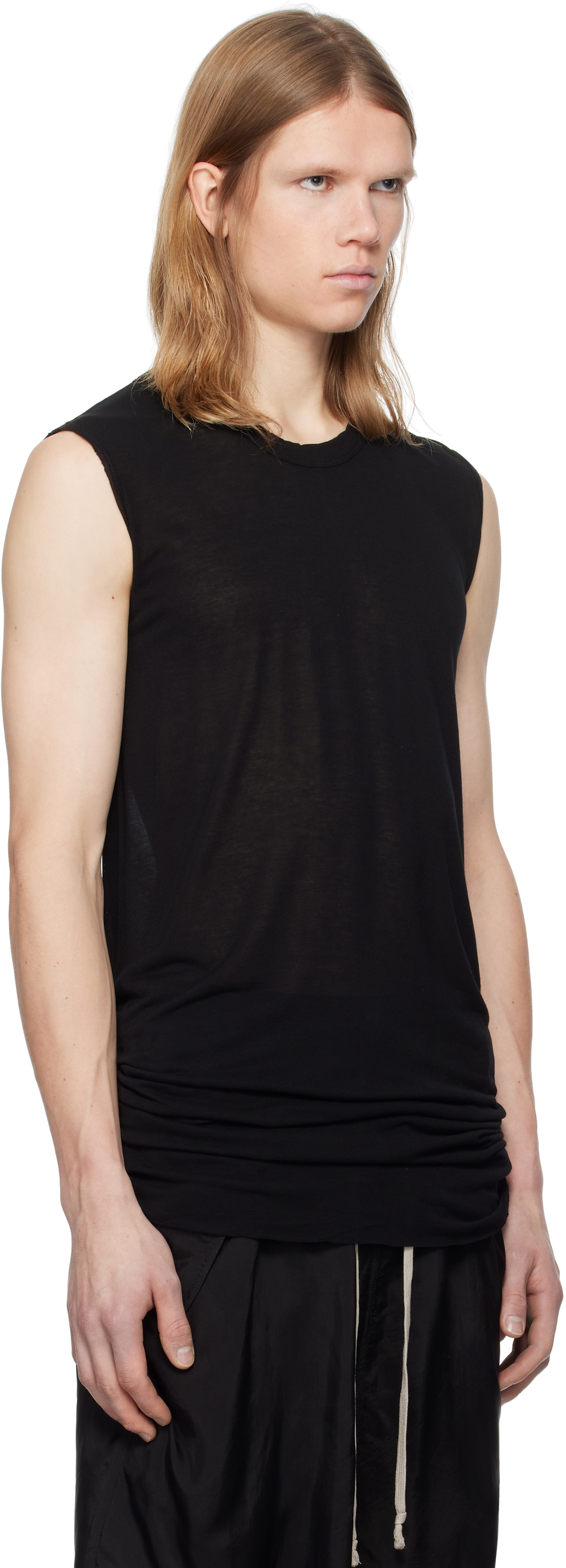 Rick Owens Black Hollywood Basic SL Tank Top Rick Owens