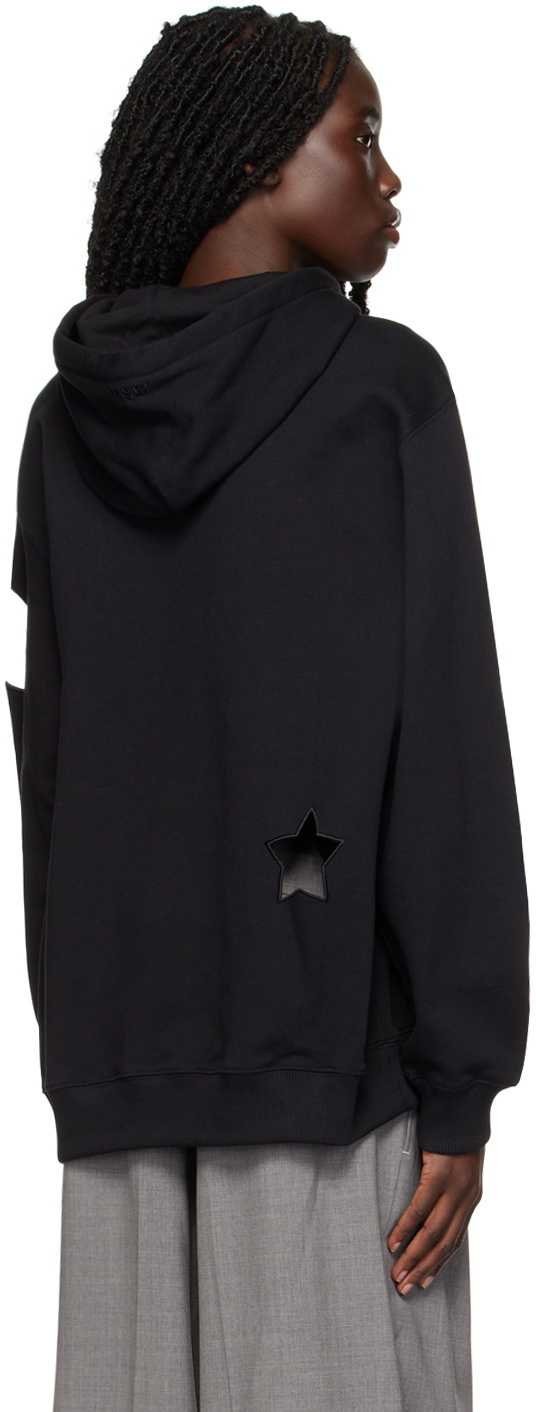 MSGM Black 'Star Cut' Hoodie MSGM