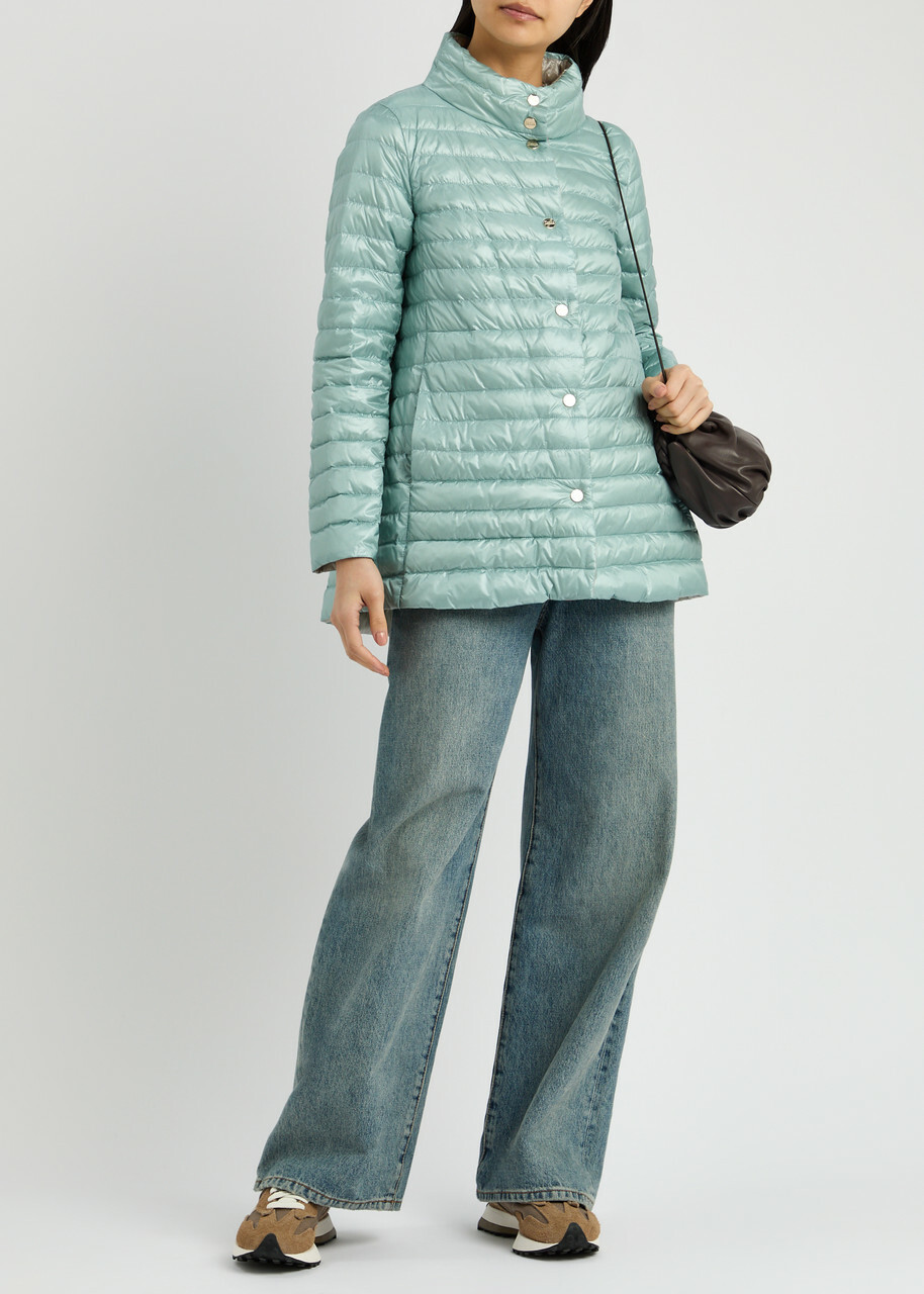 Herno Reversible Quilted Shell Jacket Blue Herno