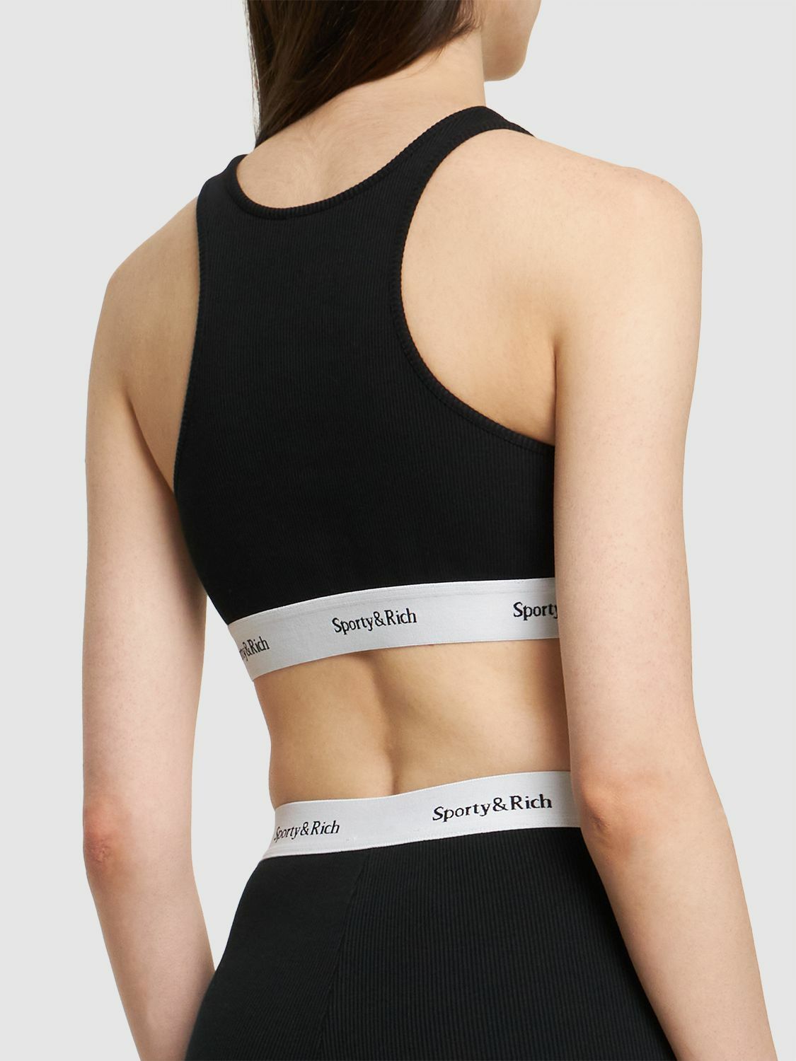 SPORTY & RICH - Serif Logo Cropped Tank Top Sporty & Rich