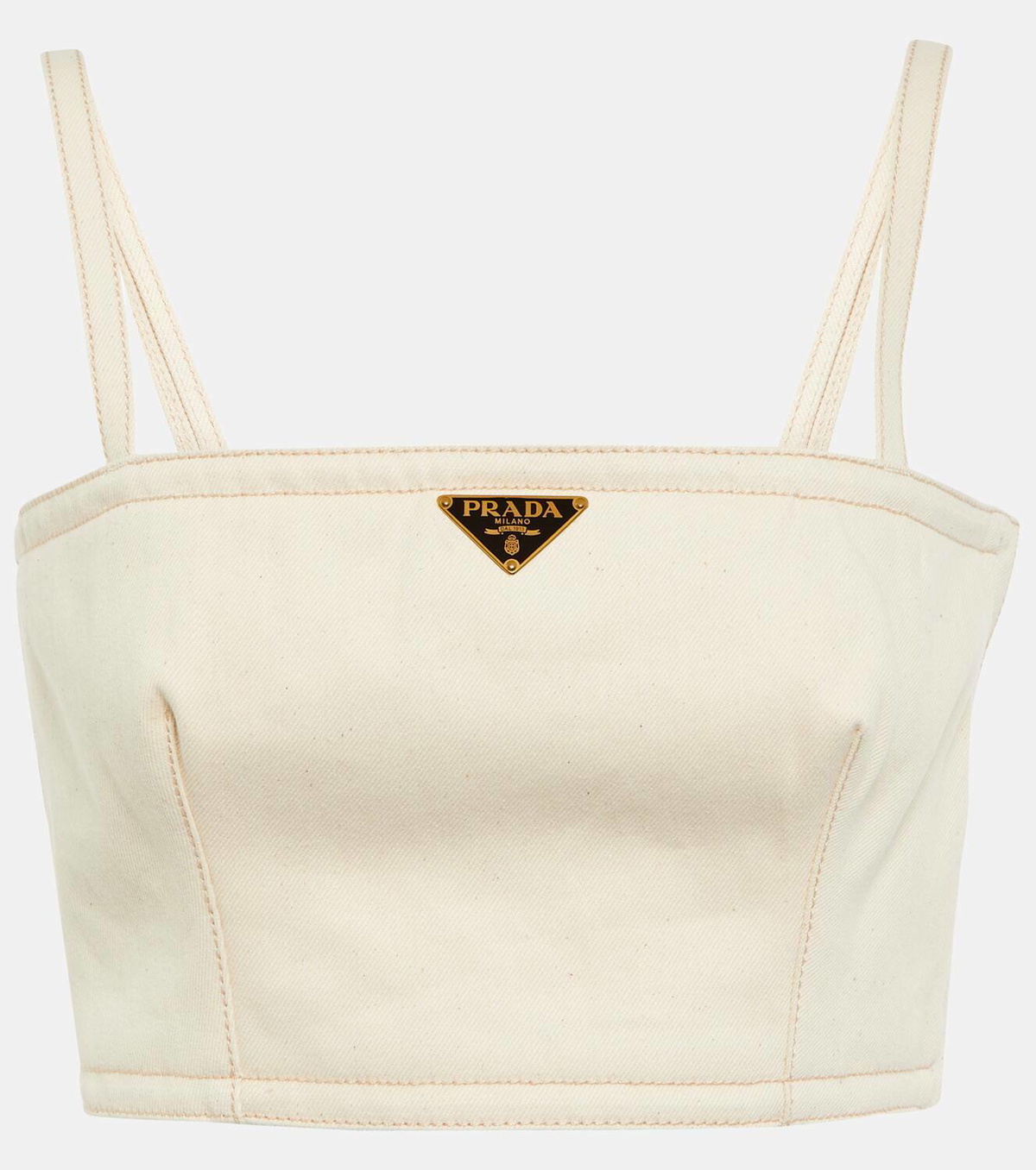 Prada Logo denim crop top Prada