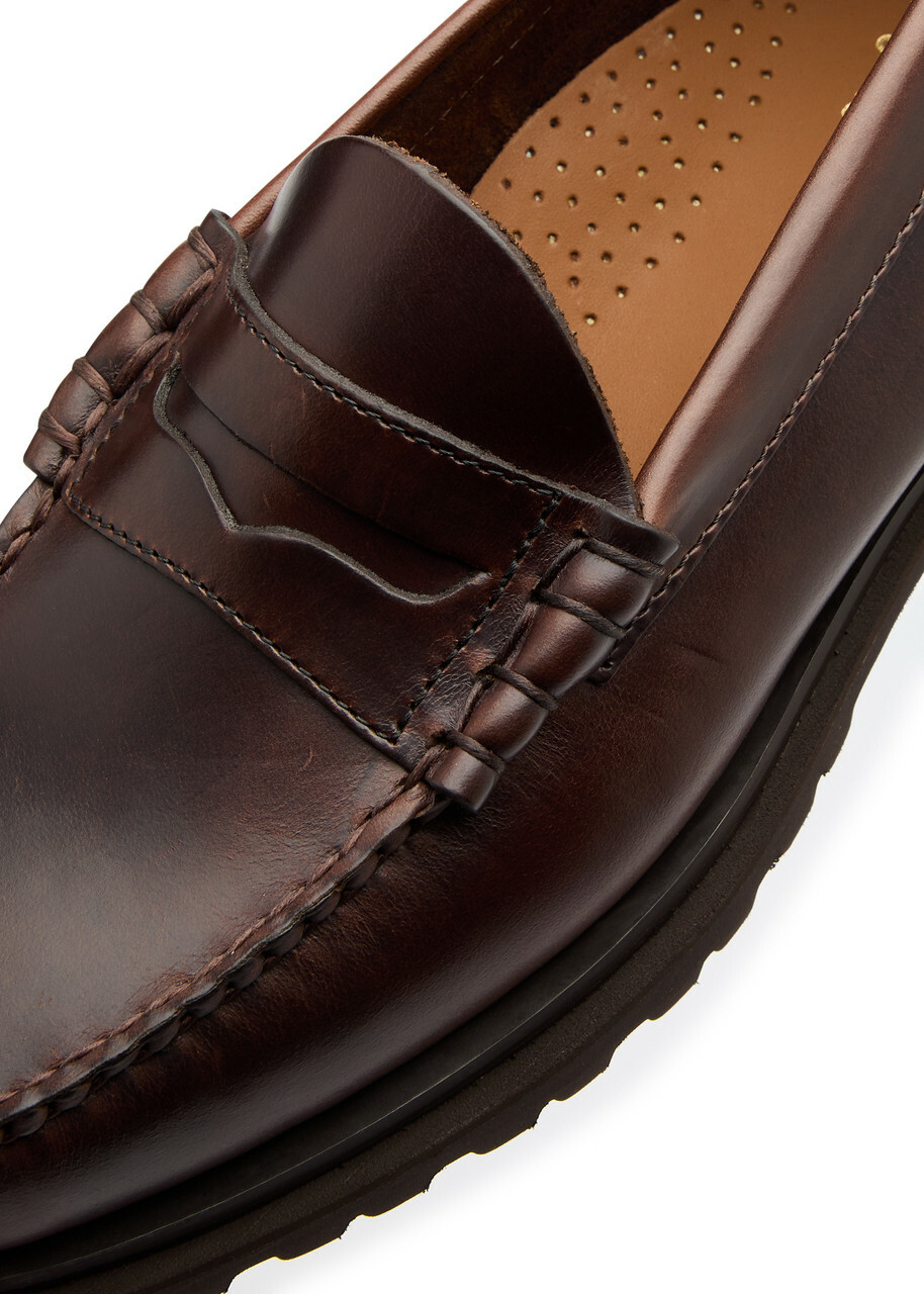 G.H Bass & CO Weejuns Larson Step-Lug Leather Loafers Brown G.H. Bass & Co.