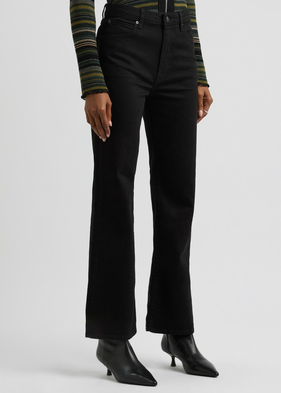 Frame The Pixie Arrow Bootcut Jeans Black Frame Denim