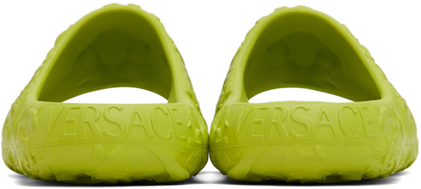 Versace Green Medusa Dimension Slides Versace