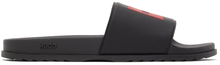 Hugo Black Match Slides Hugo Boss