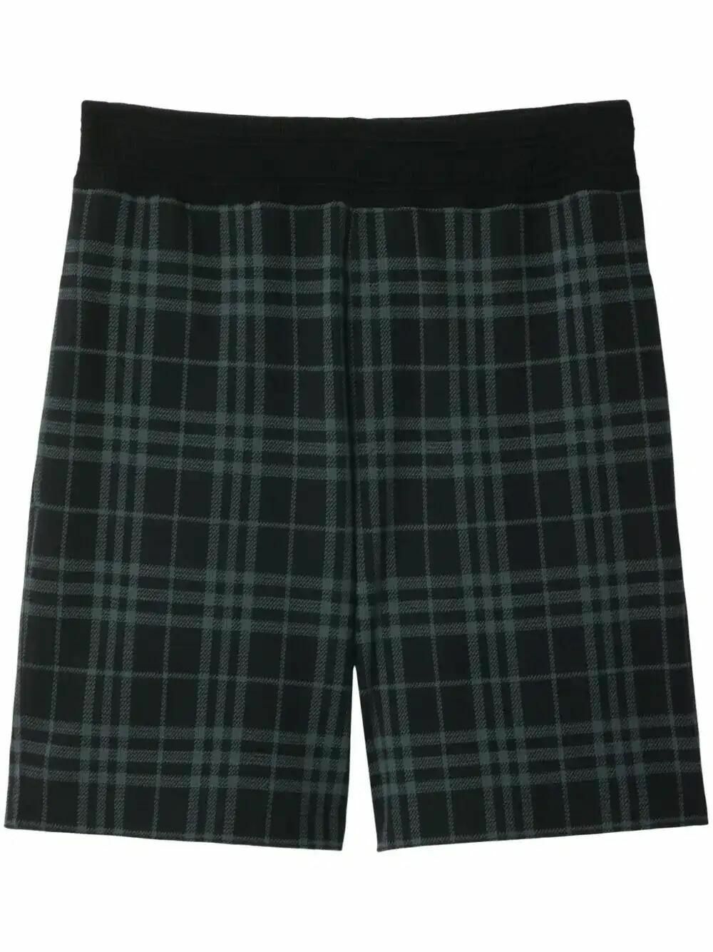 Burberry Blue Checked Shorts Burberry