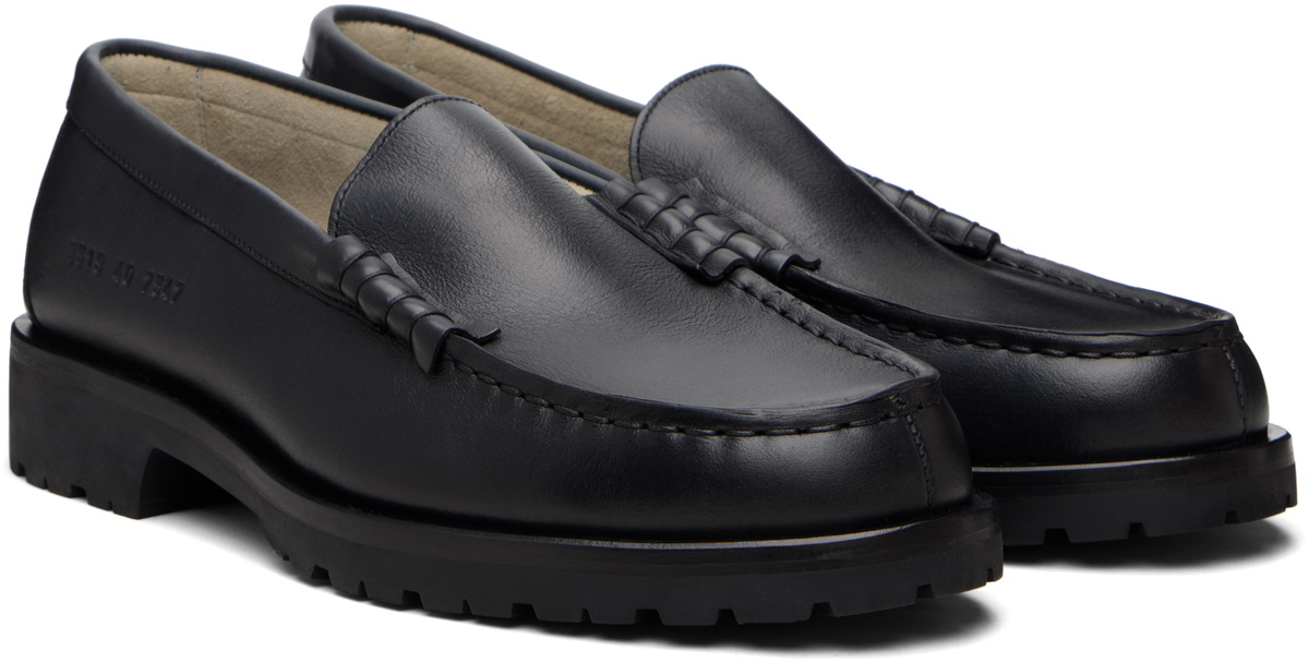 Common Projects Black Leather Chunky Loafers Common Projects