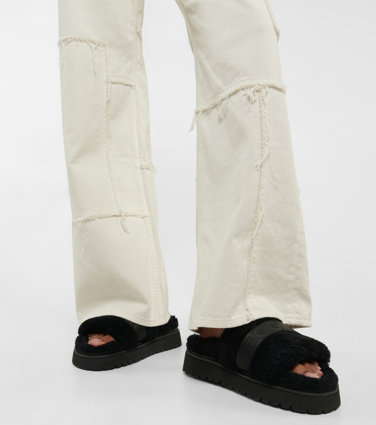Bogner - Logo shearling slides Bogner