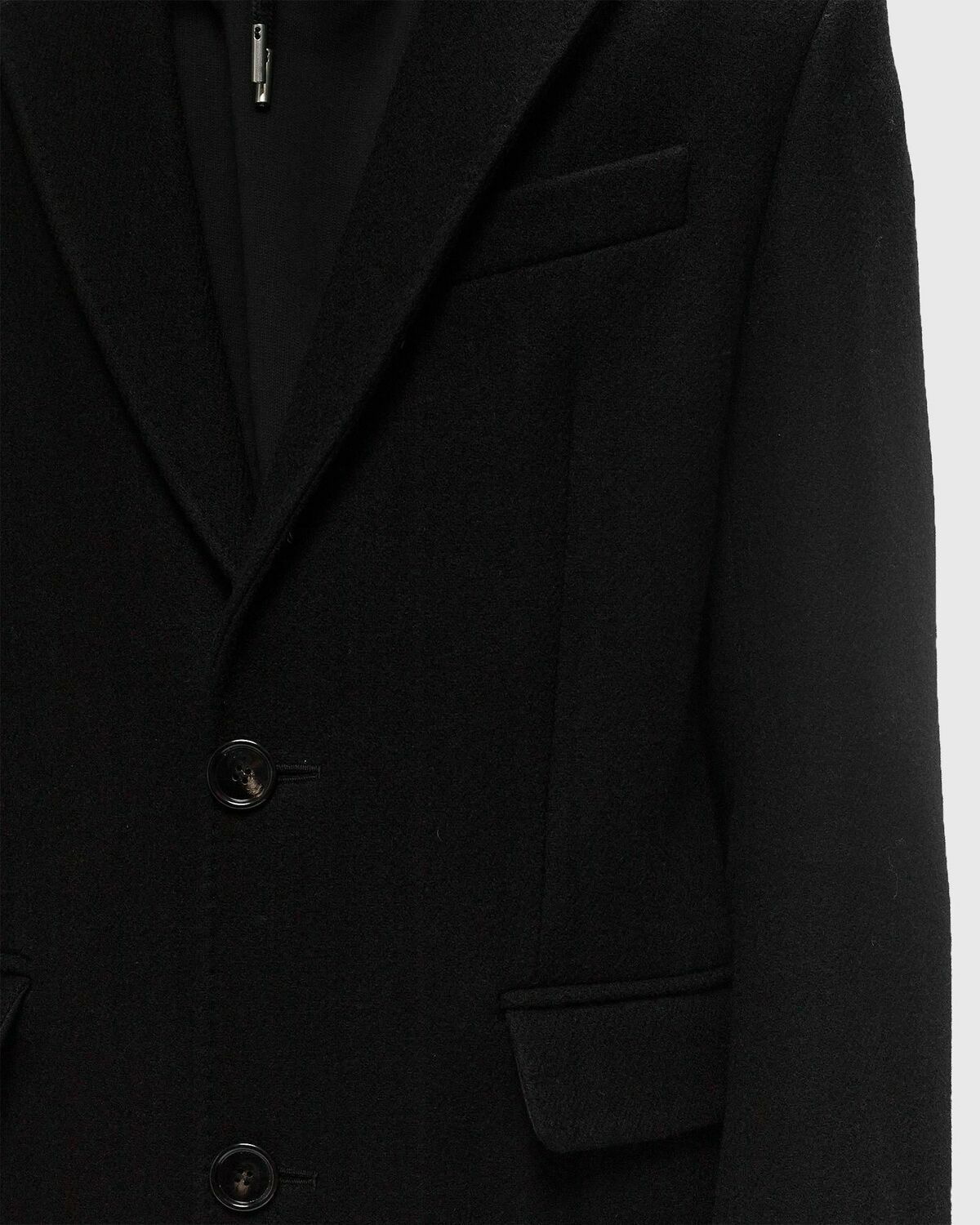 Ami Paris Two Buttons Coat Black - Mens - Coats AMI