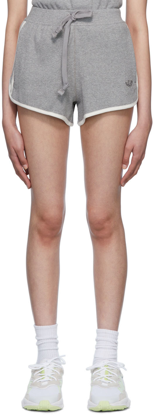 adidas Originals Gray Cotton Shorts adidas Originals