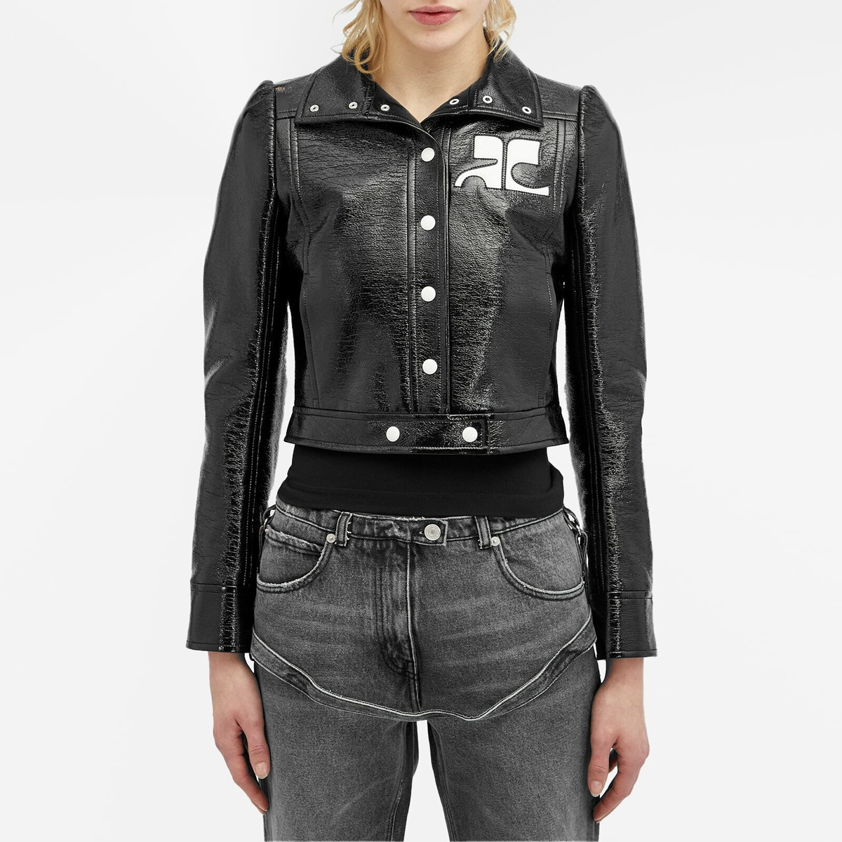 Courreges Women's Courrèges Reedition Vinyl Jacket in Black Courreges