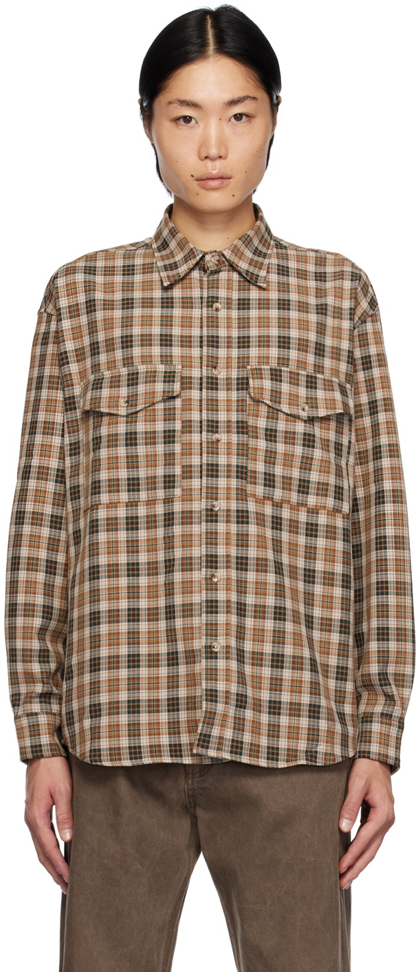 Uniform Bridge Beige Check Shirt Uniform Bridge