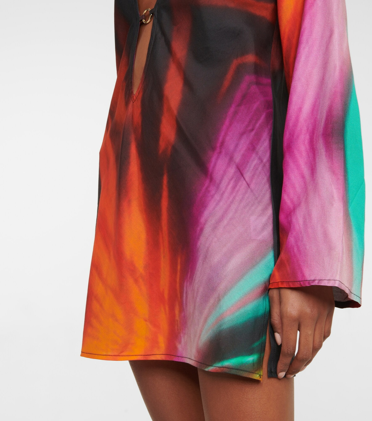 Louisa Ballou - Mini Ring silk and cotton kaftan Louisa Ballou