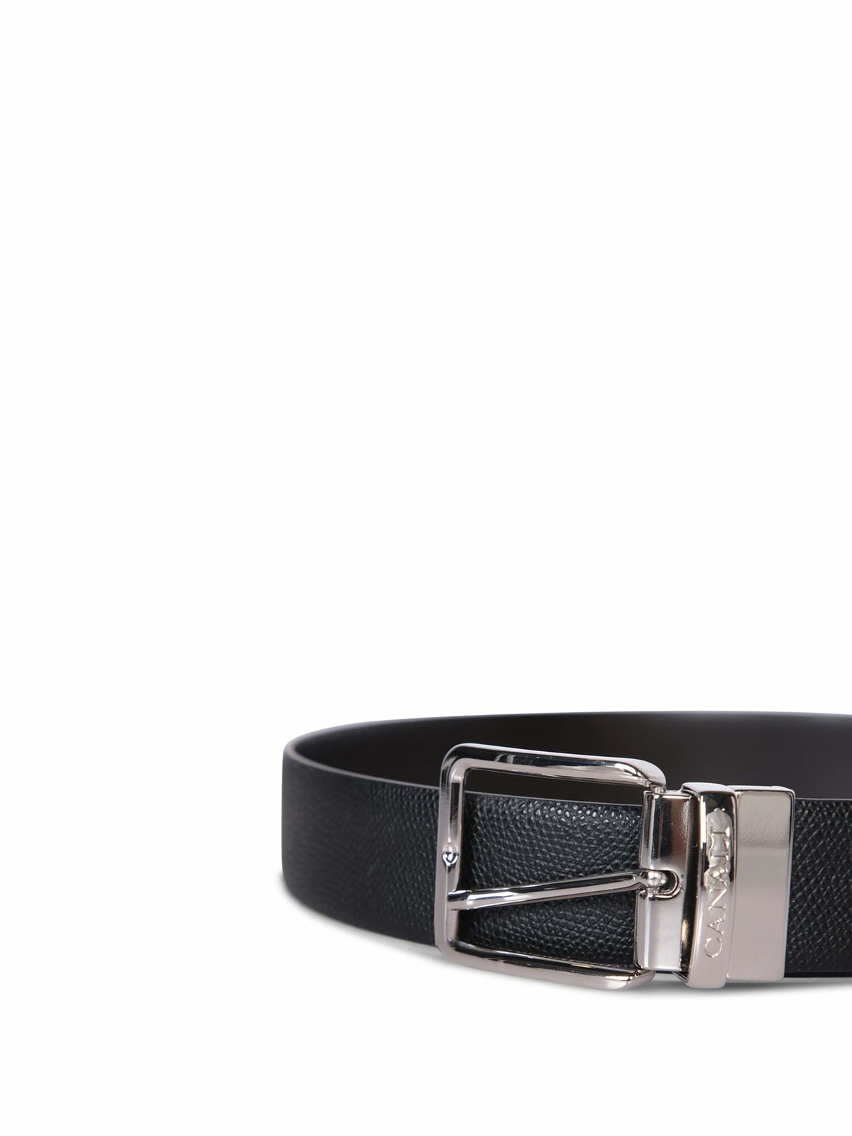 Canali Belt With Grained Texture Canali