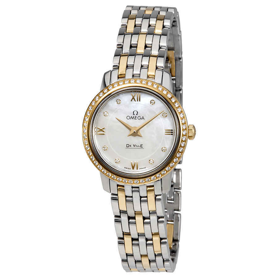 Omega De Ville Prestige Mother of Pearl Dial Ladies Watch 424.25.24.60 ...