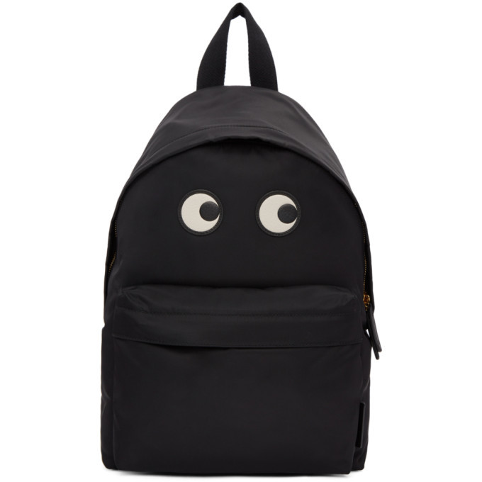 Anya Hindmarch Black Nylon Eyes Backpack Anya Hindmarch