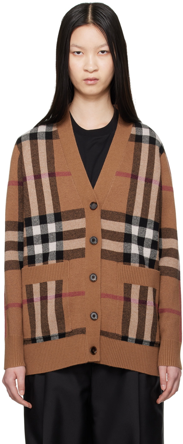 Burberry Brown Check Cardigan Burberry